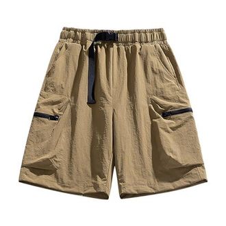 Generic Short court pour homme UPF50+ Short cargo d&eacute;t&eacute; en soie glac&eacute;e Loose Tendance Casual Sports, caf&eacute;, XL