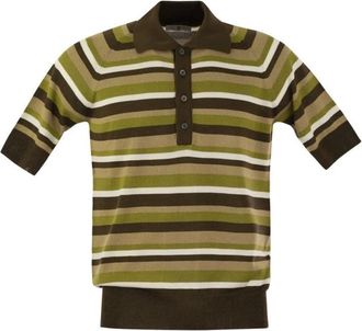 PT01 Pt01, Homme, Pulls, Multicolore, Taille: S Pull Polo Ray&eacute;