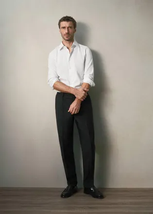 Mango Slim Fit-Streifenhemd aus 100 % Baumwolle grau - Herren - XL - MANGO MAN