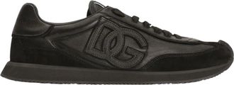 Dolce & Gabbana Homme, Chaussures, Noir, Taille: 45 EU Cushion Calfskin Baskets