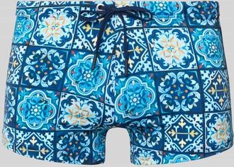 HOM Badehose im Allover-Look Modell MAIOLICA