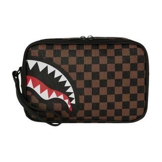 Sprayground Check 2 Emboss Kulturbeutel - - Bags - Herren - Braun - ONE SIZE