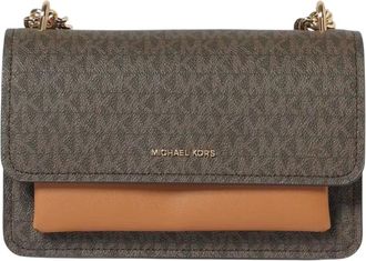 Michael Kors Femme, Sacs, Brun, Taille: ONE Size Claire Large Signature Logo Shoulder Bag