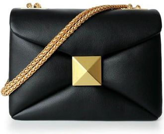 Generic NYSBH Sac &agrave; bandouli&egrave;re tendance en cuir v&eacute;ritable pour femme Petit sac carr&eacute; en cuir de vache, Noir