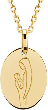 Edenly Anhänger Jungfrau Maria, Variante, zum Gravieren - Gelbgold,18 Karat
