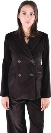 Max Mara Zweireihiger Cord-Blazer - - Jackets - Damen - Braun - S