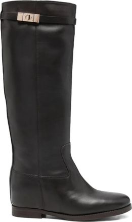 Julie Dee buckle strap boots - Braun