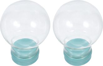 Healifty 2er-Pack Weihnachtsschneekugeln: DIY-Schneekugeln aus klarem Glas, 45 mm, ideal als Erinnerungsst&uuml;ck oder Vitrine f&uuml;r Weihnachts-, Geburtstags- und Fe