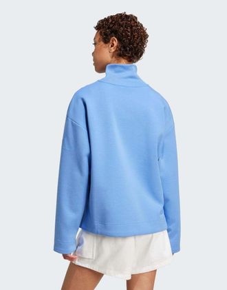 adidas adidas Performance - Soft Lux - Top &agrave; col zipp&eacute; - Bleu fusion