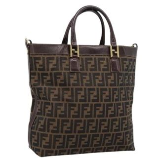 Fendi Sac cabas Zucca en toile Pre-owned - Femme - Pre-owned - Brun - Taille: ONE Size
