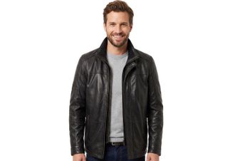 Maddox Lederjacke HJM-89 klassisch MADDOX - Herren Lederjacke Longjacke Parka Lammnappa schwarz
