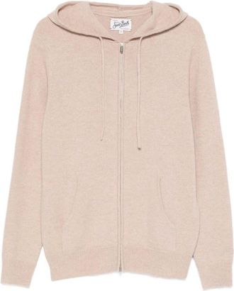 MC2 Saint Barth Homme, Pulls, Beige, Taille: 2XL Hooded Zip Cardigan
