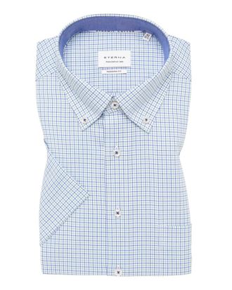 Eterna B&uuml;gelfreies Kurzarmhemd mit Button-Down-Kragen, Modern Fit in