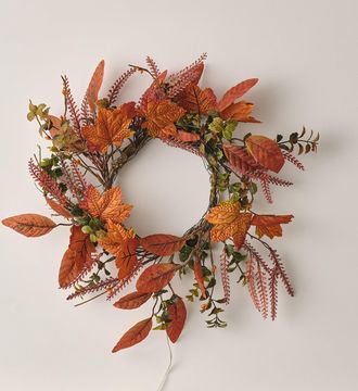 Lights4fun 40cm Herbstkranz Tischdeko Herbstdeko Innen Türdeko Herbst Dekoration Türkranz Herbst