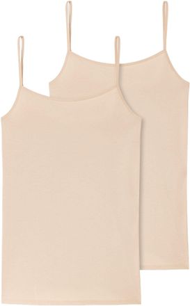 Schiesser Unterhemd SCHIESSER 95/5, Damen, Gr. 34, N-Gr, beige (410, sand), Single Jersey, Obermaterial: 95% Baumwolle, 5% Elasthan, unifarben, k&ouml;rpernah, tiefe