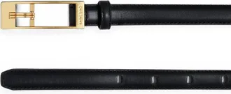 Anine Bing Smooth Calf Leather Belt - Black