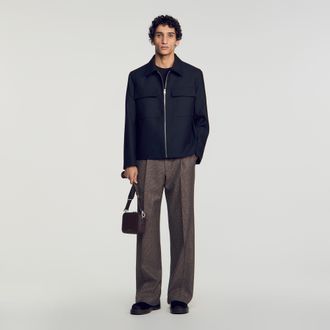 Sandro Wollblouson mit Rei&szlig;verschluss