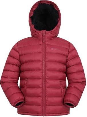 Mountain Warehouse Seasons Doudoune synthétique doublée de fourrure pour enfant - Manteau léger, chaud et résistant à leau - Pour lautomne, lhiver, lécole Rouille 13 ANS