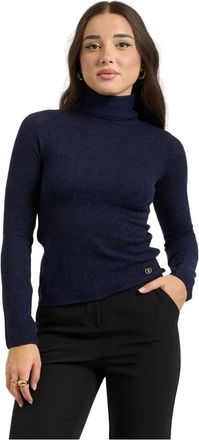 Yes-Zee YES Zee, Femme, Pulls, Bleu, Taille: 40 FR Pull &agrave; Col Roul&eacute;