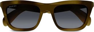Gucci Sonnenbrille mit eckigem Gestell - Gr&uuml;n