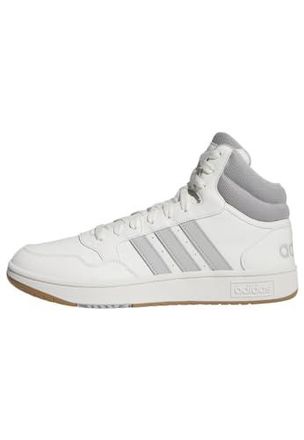 adidas Adidas Homme Hoops 3.0 Mid Lifestyle Basketball Classic Vintage Shoes, Core White/Grey Two/Gum, 42 EU