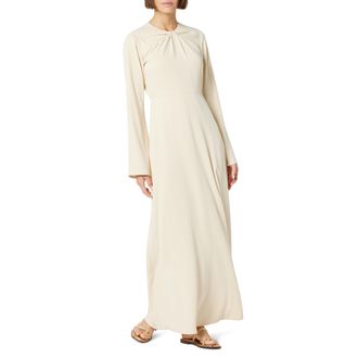 The Drop Maxikleid f&uuml;r Damen, Verdrehter Ausschnitt, Tapioca, von @withloveleena, XL