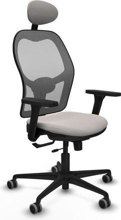 Piqueras y Crespo Ergonomischer B&uuml;rostuhl mit 3D-Armen, h&ouml;henverstellbarer Lendenwirbelst&uuml;tze und festem Kopfteil, ausgestattet mit Syncro/Traslack und eingespritztem S