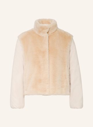 Herno Herno Kunstfell-Jacke Im Materialmix weiss