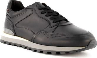 Rosso E Nero Herren Sneaker schwarz Glattleder