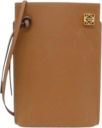 Loewe Sac port&eacute; &eacute;paule Pre-owned - Femme - Pre-owned - Brun - Taille: ONE Size