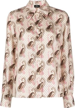 Etro Femme, Blouses et Chemises, Multicolore, Taille: 40 FR Chemise en soie &agrave; imprim&eacute; cachemire