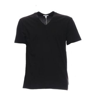 James Perse Klassisches Baumwoll-T-Shirt - - Tops - Herren - Schwarzk - XS