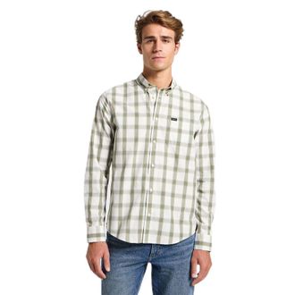 Lee Herren Button Down Shirt, Ecru, XXL EU