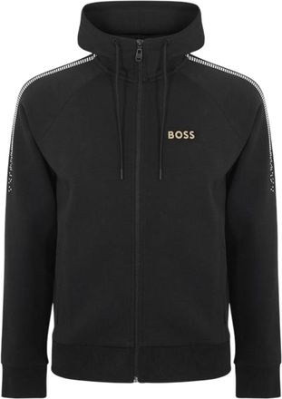 HUGO BOSS Hoodie mit durchgehendem Rei&szlig;verschluss f&uuml;r Herren, Regul&auml;r (Schwarz)