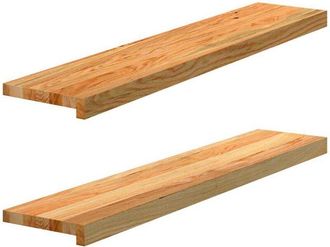 vidaXL Vidaxl - Appuis de fen&ecirc;tre 2 pcs marron clair bois de ch&ecirc;ne massif