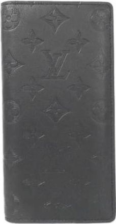 Louis Vuitton Portefeuille Long Monogram Shadow doccasion - Femme - Pre-owned - Noir - Taille: ONE Size