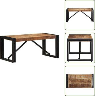 vidaXL Couchtisch 80x40x35 cm Raues Massivholz Mango - Couchtisch - Couchtische - Beistelltisch - Sofatisch