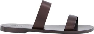 Saint Laurent Dunkelbraune Ledersandalen - - Shoes - Herren - Braun - 40 1/2 EU