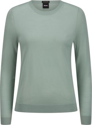 BOSS Rundhals-Pullover Ferpina BOSS gr&uuml;n