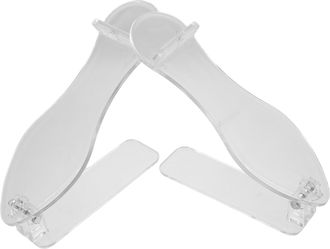 SOLUSTRE 2 Stück Transparentes Schuhdisplay aus Kunststoff Passend für Verschiedene Schuhgrößen Platzsparendes Schuhregal Leichter und Tragbarer Schuhhalter fü