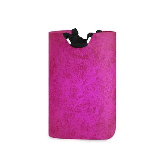 Mnsruu Wäschekorb Eimer Hot Pink Tragbare Schmutzige Kleidung Korb Große Faltbare Wäschesack mit Griffen