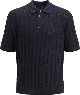 Jack & Jones Male Gestricktes Polo Einfarbig Gestricktes Polo