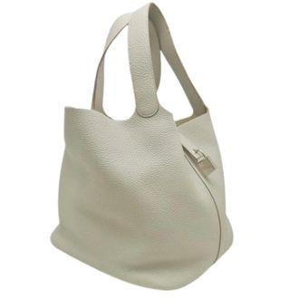 Herm&egrave;s Pre-owned Cuir sacs-main - Femme - Pre-owned - Gris - Taille: ONE Size
