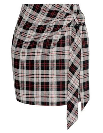 Kate Kasin Mini jupe &agrave; carreaux pour femme - Jupe courte - Taille haute - Jupe portefeuille &eacute;lastique - Automne et hiver - Mini jupe &eacute;cossaise - Jupe d&eacute;contract&eacute;