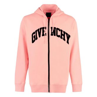 Givenchy Logo-bestickter Baumwoll-Hoodie - - Sweatshirts & Hoodies - Herren - Rosa - L