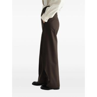 Christophe Lemaire Tailored Wool Blend Trousers - Brown