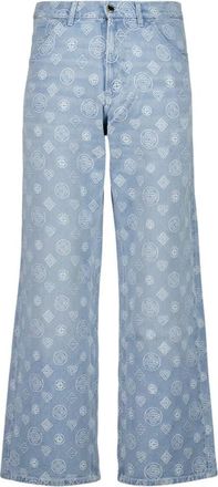Casablanca Homme, Jeans, Bleu, Taille: W34 Jean Relaxed Fit &agrave; Monogramme en Denim