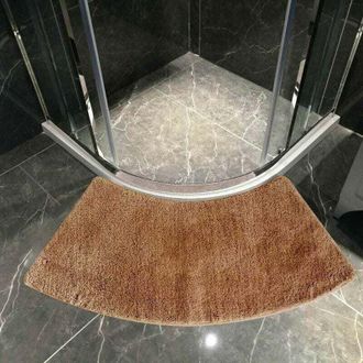 Gabrielle 1 St&uuml;ck Mikrofaser, super saugf&auml;hige rutschfeste Matte, Badezimmer-Bodenmatte, gebogene Anti-Rutsch-Matte, Badezimmer-Anti-Rutsch-Matte, Champagner