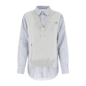 Maison Margiela Femme, Blouses et Chemises, Multicolore, Taille: 34 FR Spliced Knit Shirt