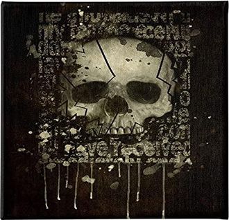 Homemania Skull-Art und Graffiti-Bild für Wohnzimmer, Schlafzimmer, mehrfarbig, 60 x 3 x 60 cm, HM20KNV60 x 60 - 92, Polyester, Holz